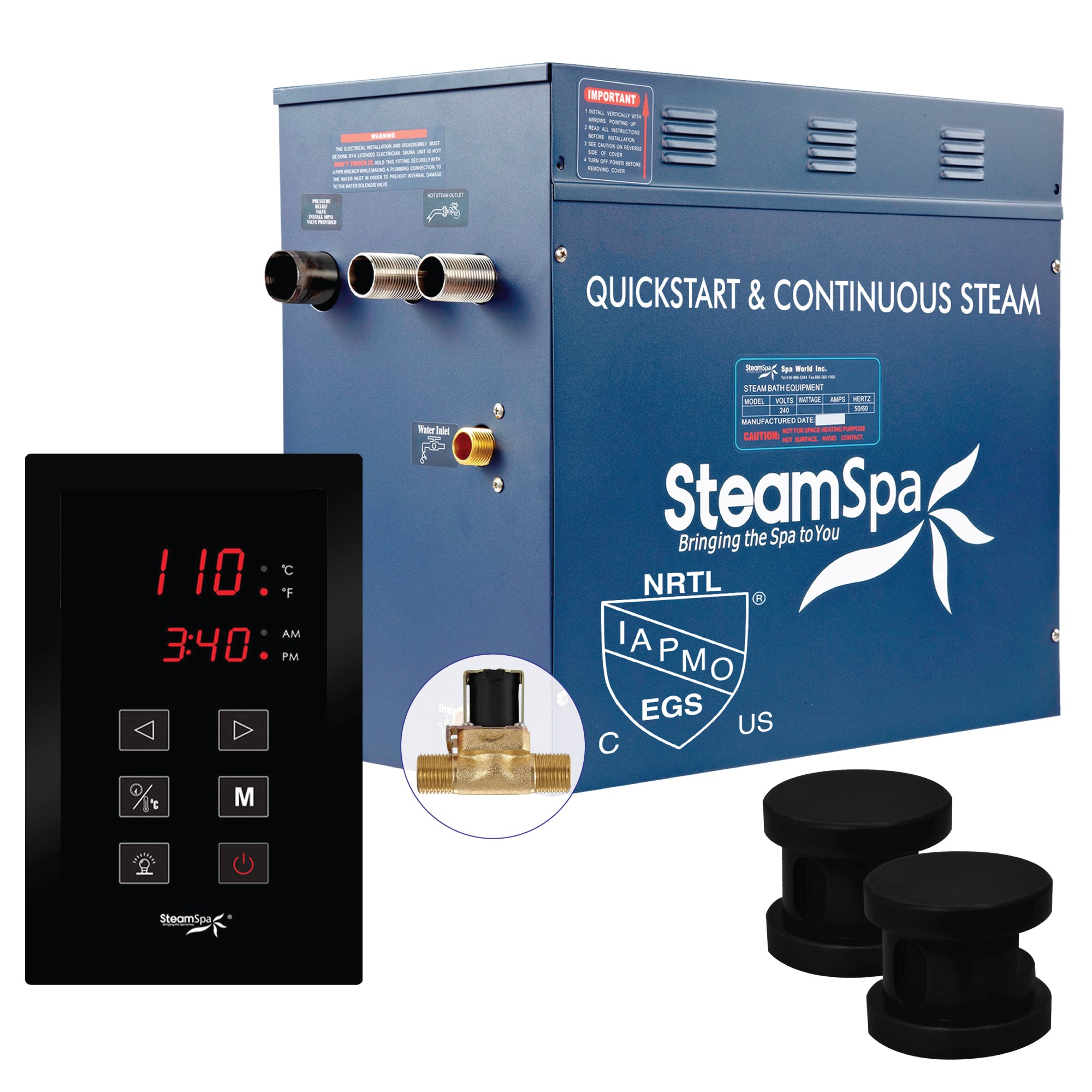 Complete Steam Shower Bundles | Generators, Controls & Accessories